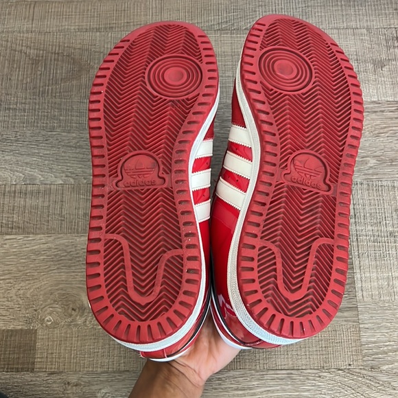 adidas | Shoes | Adidas Concord Red Patent Leather High Top Sneaker ...